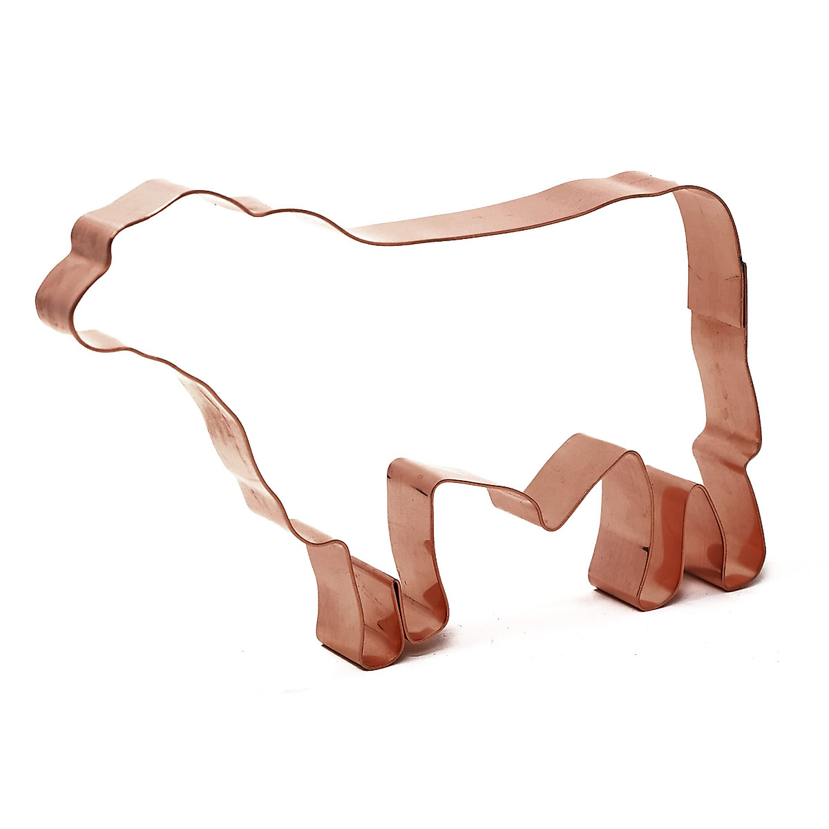 Angus Show Steer Cattle Cookie Cutter 5 X 3.5 inches - Handcrafted Copper Cookie Cutter by The Fussy Pup