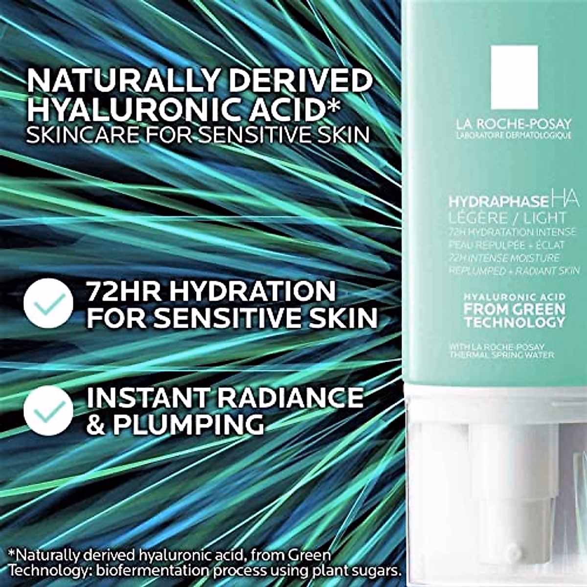 La Roche-Posay HydraphaseHA Light Face Moisturizer, Hyaluronic Acid Face Moisturizer with 72HR Hydration, Oil Free & Non-Comedogenic, 50 ML , 1.69 fl. oz.