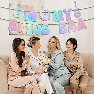 Generic in My Bride Era Banner，Glitter bridal shower party banner，in My Bride Era Decoration，Bride to Be Banner，Wedding Bridal Shower Bachelorette Party Decorations, Iridescent