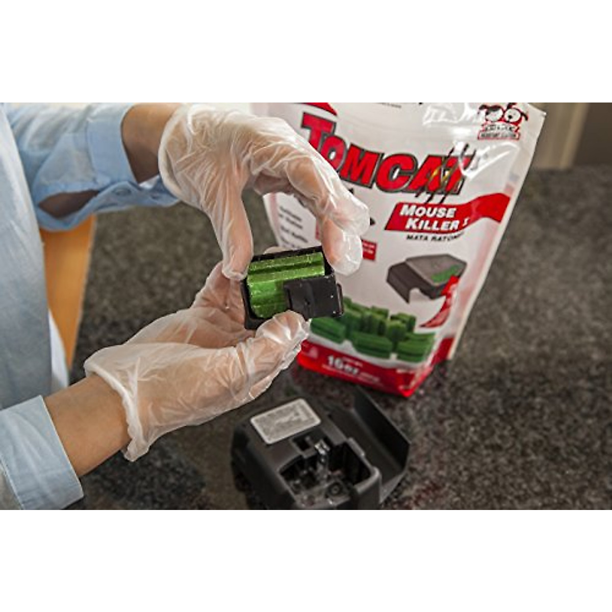 Tomcat Mouse Killer I Tier 1 Refillable Mouse Bait Station, 1 Station with 4 Baits (Box)