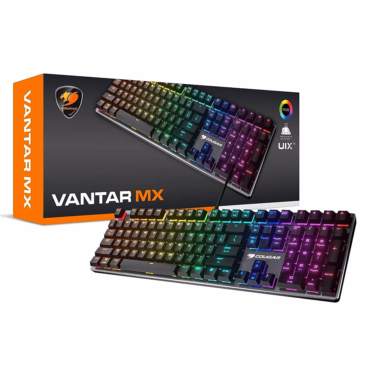 COUGAR Vantar MX Mechanical Gaming Keyboard (Red Switch) with RGB (Black)