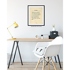 Govivo Excerpt from Charlotte's Web by E.B. White - Typography Wall Decor Art Print on a beige background - 11x14 unframed artwork printed on photograph paper