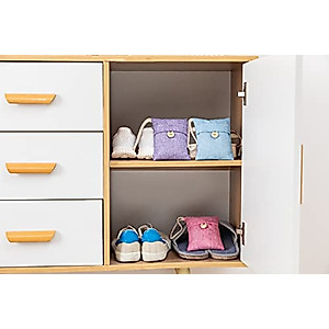 Tskijun 7 Packs Bamboo Charcoal Air Purifying Bag, New House Smell Absorber, Moisture Absorber, Car Air Freshener, Shoe Deodorizer, Also for Pet, Closet (7 * 100g)