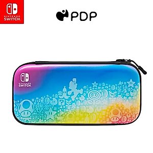 PDP Travel Case with Wrist Strap and Built-in Stand - Nintendo Switch/Lite/OLED Compatible - Super Mario Lumalee Star Spectrum