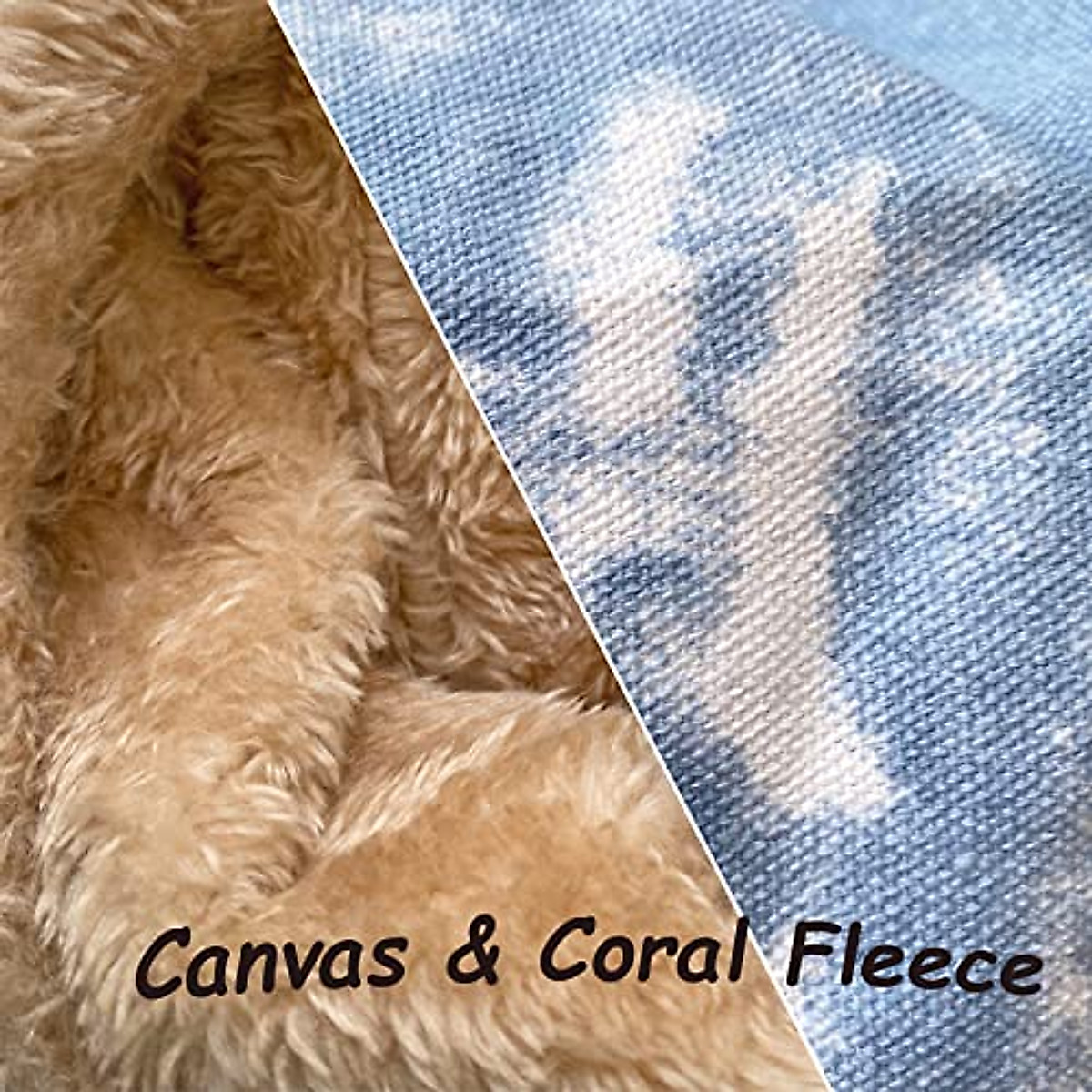 LeerKing Guinea Pig Tunnel 3 Way, Small Animal Hideout Toy Washable Canvas Fleece Tube Play Tunnel for Rats Ferret Bunny Gerbil Sugar Glider Chinchilla , Blue