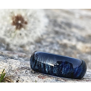 GonBeTexti Acrylic Rings for Women and Girls, Stylish, Shining, Colorful And Luxurious Rings. (Sapphire Blue, 9)