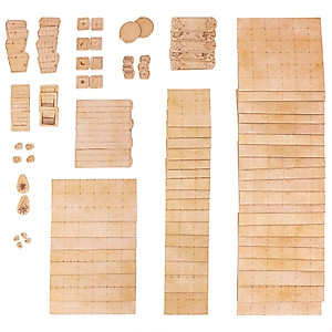 Stratagem The Master's Atlas Grid Tiles-Reversible Dry Wet Erase Battle Map for 3D DND-RPG Tabletop RPG Scenery-Dungeons Dragons Pathfinder- Tabletop Grid| Blank/Parchment - 44 Tiles & 48 Tokens