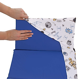 Star Wars Rule The Galaxy White, Blue, Grey Preschool Nap Pad Sheet