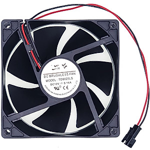 TD9025LS 9025 Cooling Fan for Wine Fridge, Hotel Refrigerator,DC12V 0.16A 1.92w 2-Wire 90x90x25MM brushless Fan