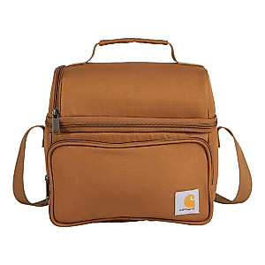 Carhartt Deluxe Dual Compartment Insulated Lunch Cooler Bag, Carhartt Brown