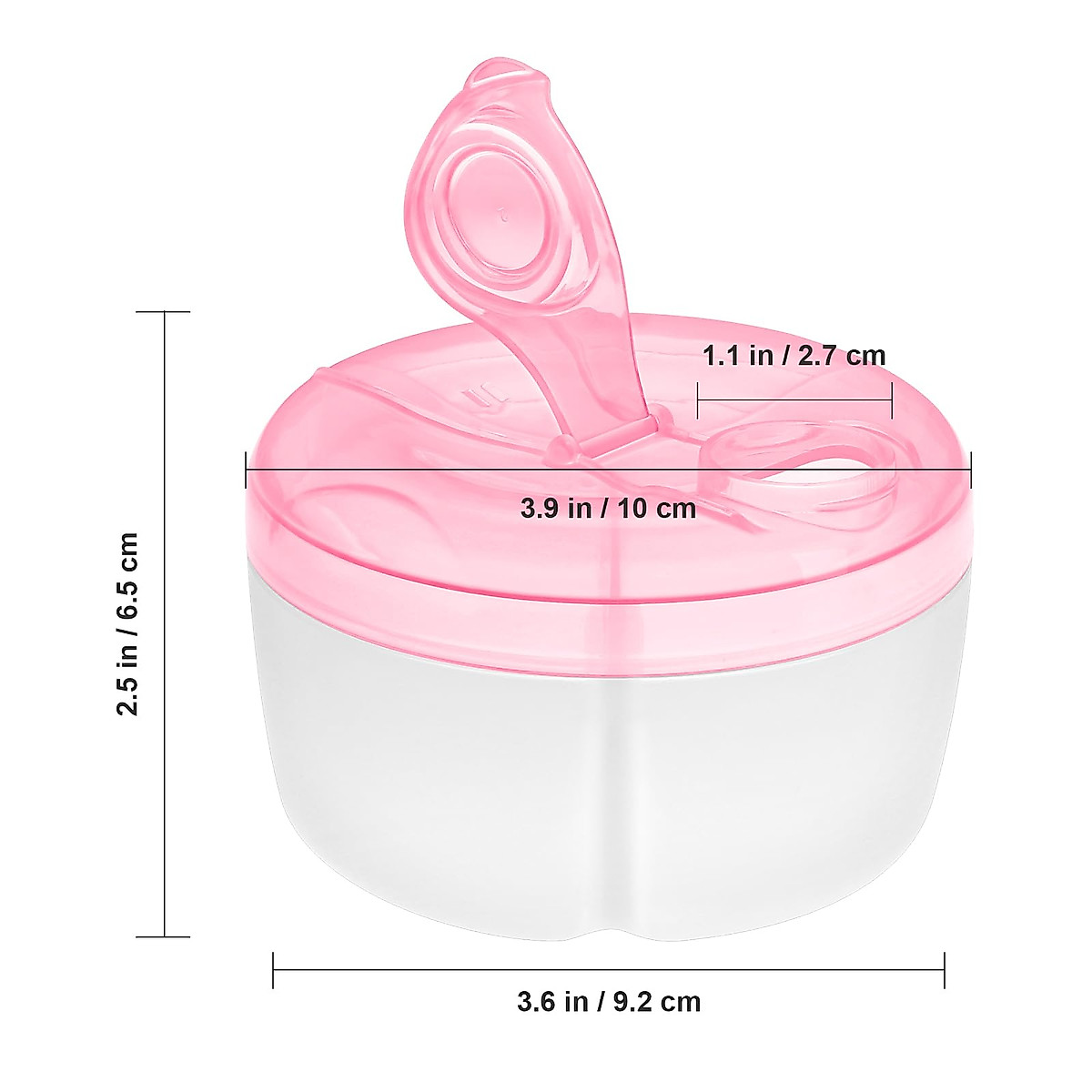 Accmor Baby Formula Dispenser On The Go, Formula Container to Go, Non-Spill Rotating Three-Compartment Formula Dispenser and Snack Storage Container for Infant Toddler Traveling