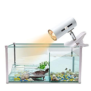 superdream Reptile Lamp Fixture Holder, Adjustable Stand Socket for Pet Brooder Lizard Turtle Snake Aquarium Habitat Heat Lamps (Write)