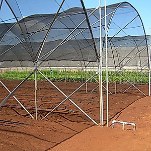 Agfabric 40% Sunblock Shade Cloth Cover with Clips for Plants 6.5’ X 20’, Black