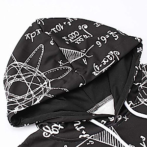 Cool Hoodies for Men, Thenlian Mens Autumn Winter 3D Math Formula Printing Long Sleeve Sweatershirt Top Blouse(Black, XL)