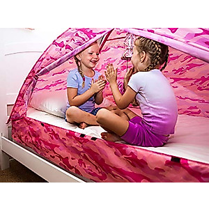 Pacific Play Tents 19781 Kids Pink Camo Bed Tent Playhouse - Twin Size
