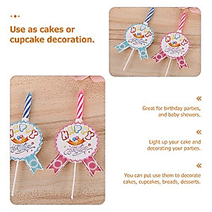 4pcs Candle Birthday Singing Pink LED Insert Decoration Fancy Cuake Gender Music Party Happy Dessert Supplies Powered with Reusable Reveal Cake Shower Unique Baby Picks Food for