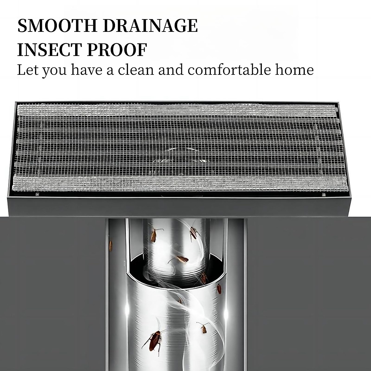 Disposable Shower Drain Sticker Self-Adhesive Floor Drain Stickers, Disposable Hair Catcher Shower Drain Mesh Stickers for Bathroom Kitchen Sink with Cleaning Shovel (4.7in x 32.8FT)