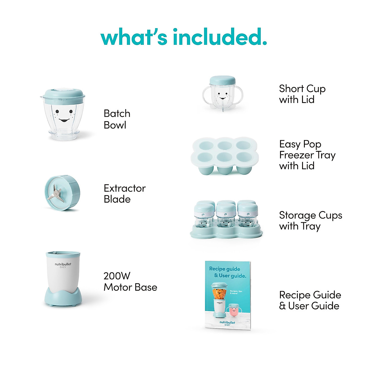 NutriBullet NBY-50100 Baby Complete Food-Making System, 32-Oz, Blue