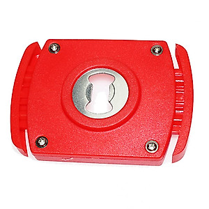 Two-in-one Manual Cutting Can Opener for Beer, Iced Coffee, Soda, Canned Wine & Cocktails, Energy Drinks Can Top Remover for 8-19 Oz Beverage Cans, Household Bar Tool(Red)