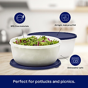 Tupperware Modular Bowl - Large 1.05 Gallon Food Storage Bowl - Dishwasher Safe & BPA Free - (4 L)