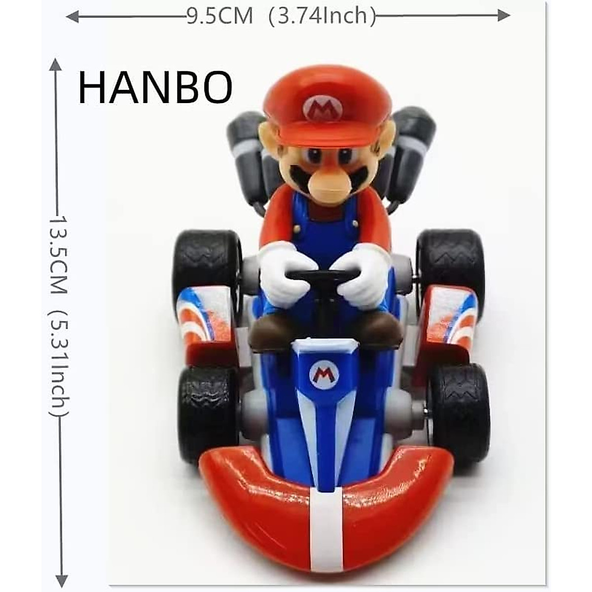 HANBO 3 pcs Bigger Super Star Mari Bros Kart Pull Back Cars