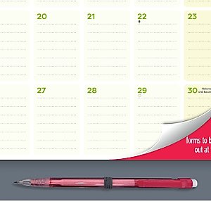 Blueline Magnetic Monthly Fridge Calendar with Shopping List and Note Pad, Runs Sept 2023 thru December 2024, 14"x13.5", (C174110A-24