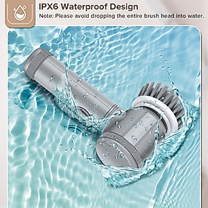 LEKISHE Electric Spin Scrubber 2024 New Electric Scrubber for Bathroom with 6 Replaceable Heads,Handheld Spin Scrubber,Power Shower Scrubber for Cleaning Shower,Floor,Grout,Tub