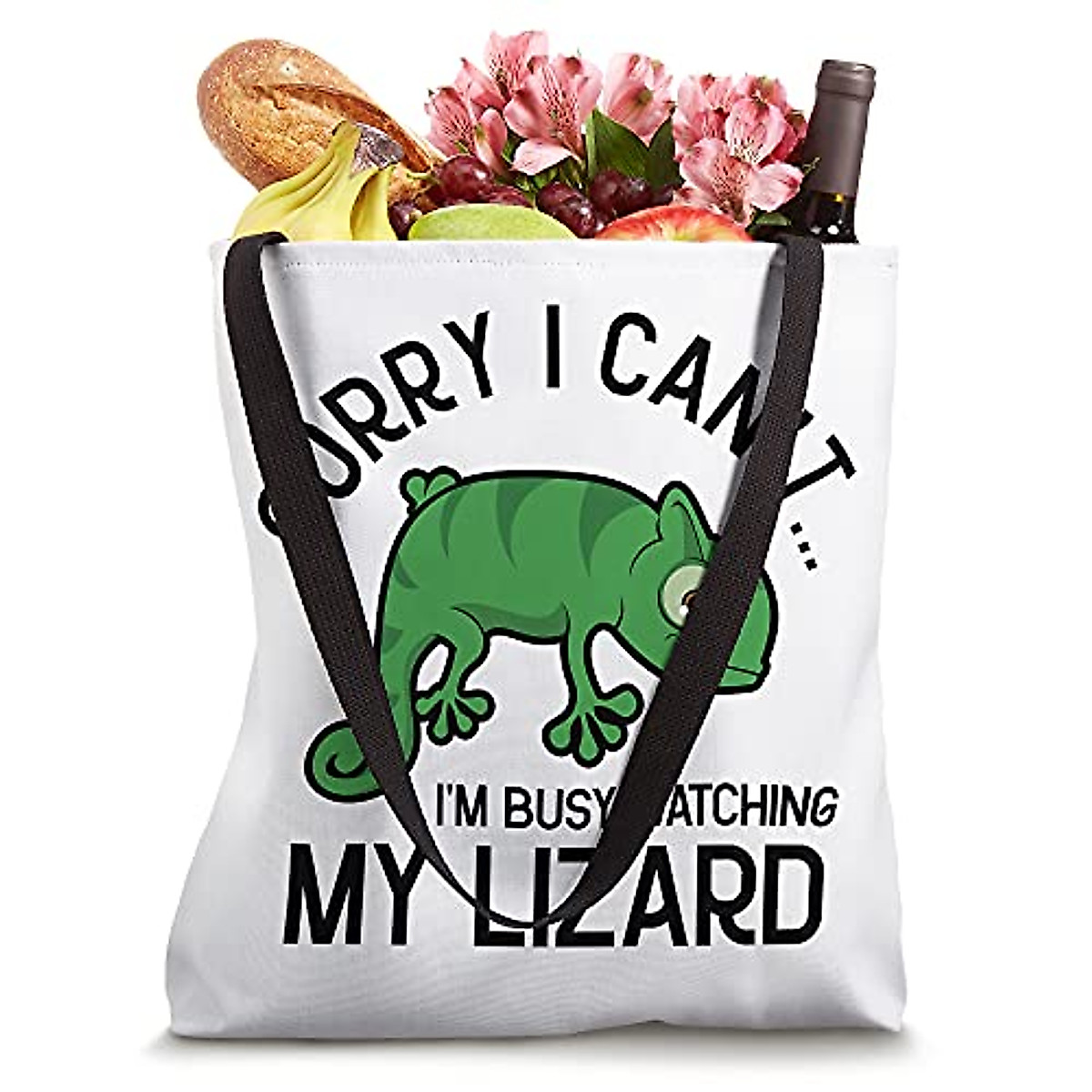 Chameleon Ironic Saying Reptile Lizards Tote Bag