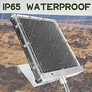 Highwild 12-Volt Solar Panel Charger for 12V Feeder Battery - Deer Feeder Outdoor Waterproof Solar Charger with Mounting Hardware