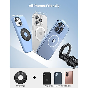 Lamicall 2 Pack Fits MagSafe Car Mount –[20 Upgraded Magnets] Magnetic Phone Holder Car,Air Vent Cell Phone Holder Clip, MagSafe Accessories for iPhone 15 Pro Max Plus 14 13 12 Mini & All Phones