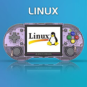 RG353PS Retro Handheld Game Console 3.5'' IPS Screen Linux OS RK3566 64bit Game Player with 128G TF Card Preload 4519 Classic Games Built in 3500mAh Battery Compatible with 5G WiFi and 4.2 Bluetooth
