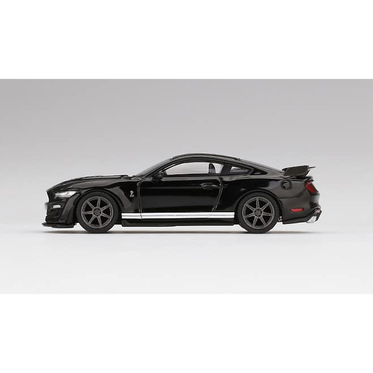 Truescale Miniatures Model Car Compatible with Ford Mustang Shelby GT500 Shadow Black Limited Edition 1/64 Diecast Model Car MGT00334