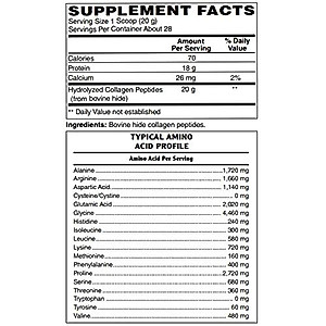 BariatricPal Collagen Peptides Powder (Unflavored, Hydrolyzed Type 1 & 3, Grass Fed) - Skin, Hair, Nail & Joint Support (28 Servings) 19.76 oz.