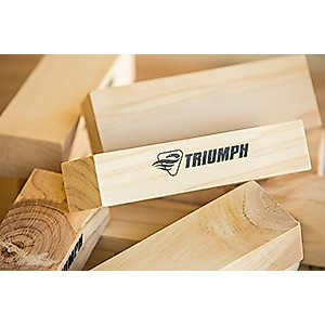 Triumph Sports Triumph Large Tumble Tower - Includes 54 Wood Tumble Blocks and Carry Case