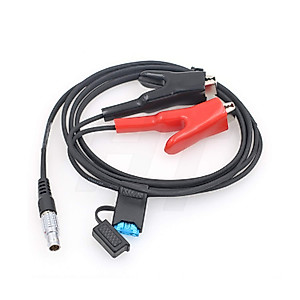 HangTon Power Cable 8 Pin for Leica Total Station TS30 TM30 GS15 CS10 Car Battery Alligator Clips 1.8M 15A Fused