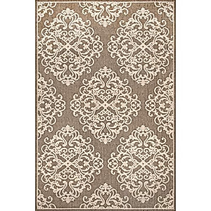 nuLOOM Frontier Coronated Trellis Indoor/Outdoor Area Rug, 8' x 10', Beige