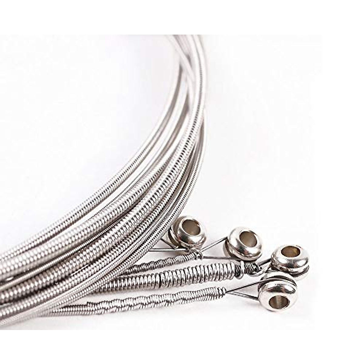 Jiayouy Strings Stainless Steel 4 String Bass Strings with Small Ball Ends 4 Strings/Set String Gauges: 046-100