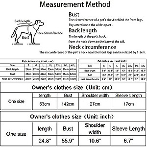 LXYDD Family Matching Set Matching Dog and Owner Clothes Pink Striped Cotton T Shirt Small Dog Clothes,Suitable for Small Dogs/Cats,M