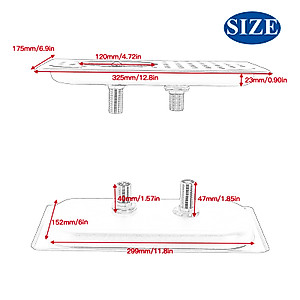 DIBTSA Pitcher Rinser, Espresso Rinser, Drain and Drip Tray, Stainless Steel Bar Glass Rinser for Sink, Cup Washer Spray Rinser for Home Kitchen Hotel Cafe Restaurant (12.8 x 6.9 x 0.9 inch,Black)