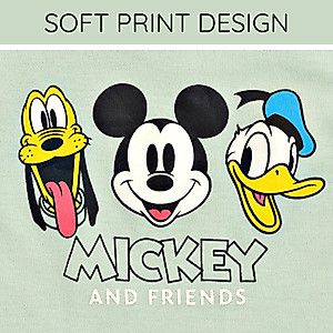 Disney Mickey Mouse Donald Duck Pluto Newborn Baby Boys Romper and Hat Green 6-9 Months