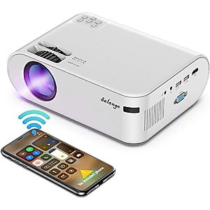 Mini Projector, Salange 2023 Upgraded WiFi Video Projector, 8500 Lumens and 1080P HD Support, Compatible w iPhones, Android Phone, Roku, HDMI, PS4, PS5, Laptop for Home Theater and Outdoor Movies