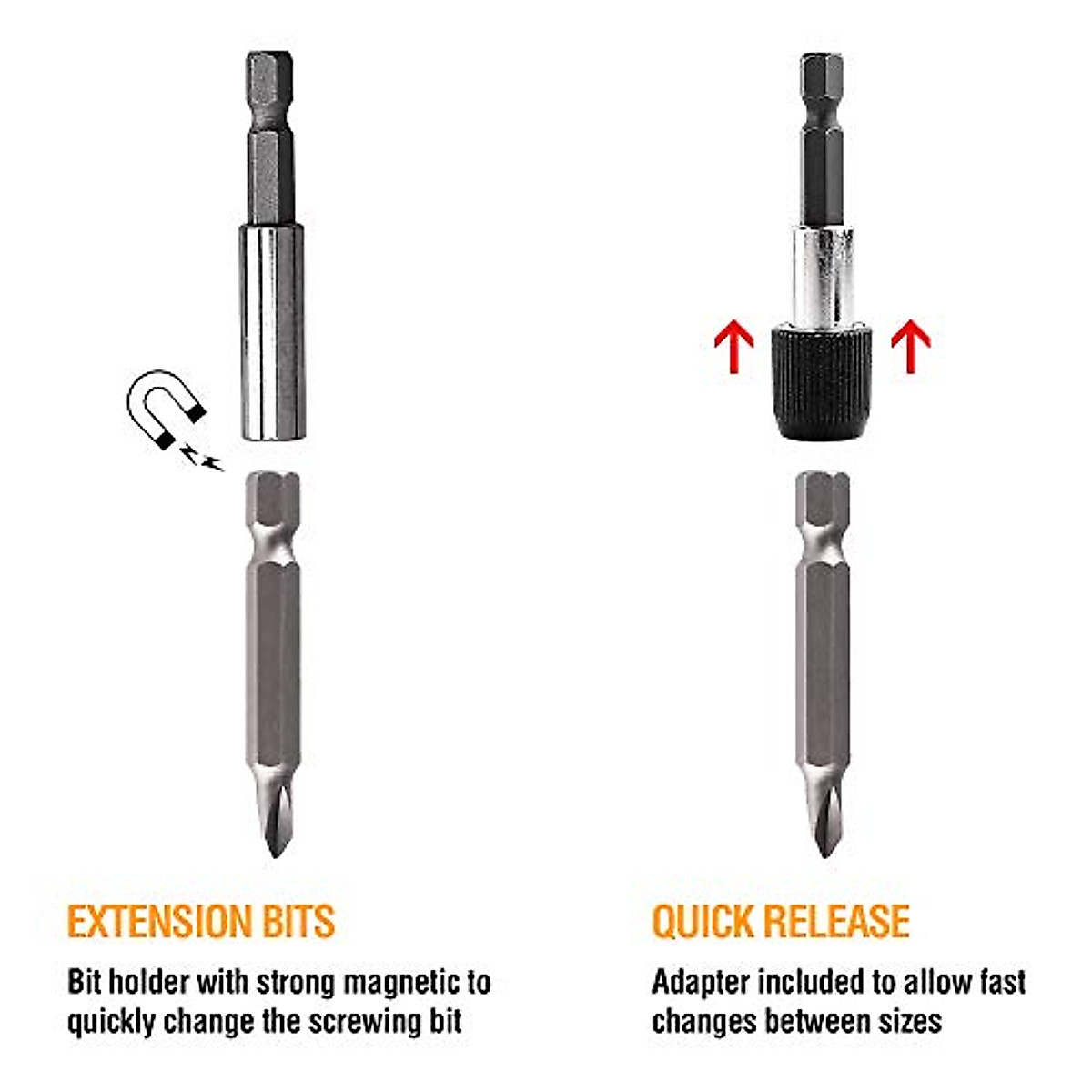 208 Piece Screwdriver Bit Set Security Bit Chrome Vanadium Steel Professional Ended Screw Tools Box by WULFPOWERPRO