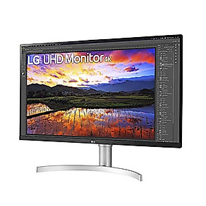 LG 32UN650-W 32 Inch UHD (3840 x 2160) IPS Ultrafine Display with HDR10 Compatibility, DCI-P3 95% Color Gamut, AMD FreeSync, and 3-Side Virtually Borderless Height Adjustable Stand (Renewed)