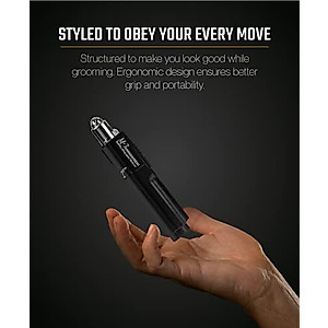 KAWASAKISEIKI M-7 Nose Hair Trimmer – Multifunctional Nose, Ears and Eyebrows Hair Trimmer for Men with Nickel Sterilized Coating and Self-Cleaning Water Resistant Design – Travel Pouch Included