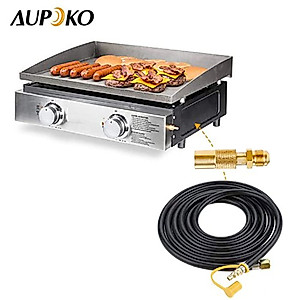 Aupoko 3/8 Propane Elbow Adapter Fitting, Fits for 17 Inch and 22 Inch Black Stone Tabletop Grill or Portable Gas Griddle Connect RV Trailer Extension Hose