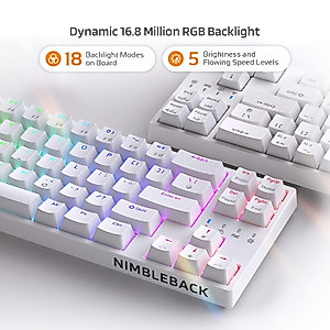 LTC Circle Pit HM-001 RGB Gaming Mouse & LTC NB681 Nimbleback RGB Wired 65% Hot-Swappable Mechanical Keyboard（Red Switch） Bundle