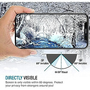 [2 Pack] Privacy Screen Protector for iPhone 11/XR, YMHML Tempered Glass Anti-Spy Bubble Free Case Friendly Easy Installation Film for iPhone 11/XR 6.1 Inch