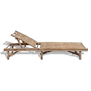 MSLAONXC Sun Lounger,Garden Lounge Chair,Wood Lounge Chair,Beach Lounger,Patio Lounger,Camping Lounger,Garden Lounger,Poolside Lounger,for Poolside,Deck,Backyard, Balcony,Garden,Bamboo