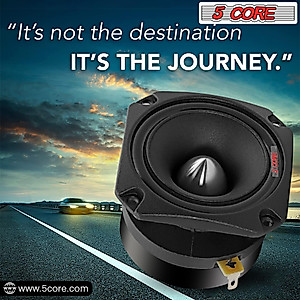 5 CORE Tweeters Speakers Car Audio Pair 600W Combined Peak 4 Ohm 3.5 Inch Aluminum Super Bullet Tuiters para Sonido para Carro - TW BLT 150 BLK Pair