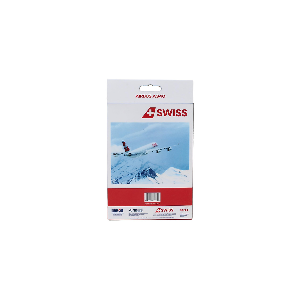 Daron Toy Airplane – Swiss – Die-Cast Metal Model Airplane Toy with Plastic Parts for Kids Ages 3+